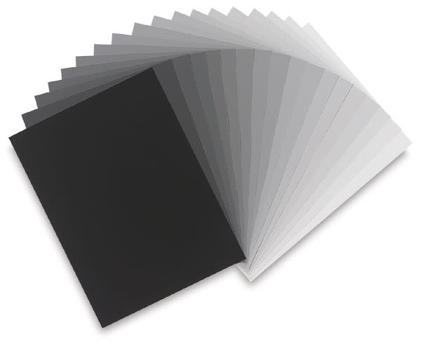 Color-aid Paper Packet - Graduated Greys, 9" x 12" | BLICK Art Materials