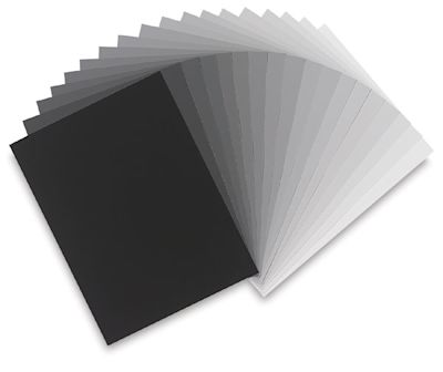 Color-aid Paper Packet - Graduated Greys, 9" x 12" | BLICK Art Materials