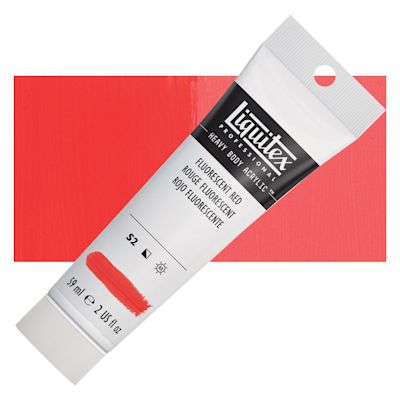 Liquitex Professional Heavy Body Acrylic Paint - Fluorescent Red, 59 ml ...