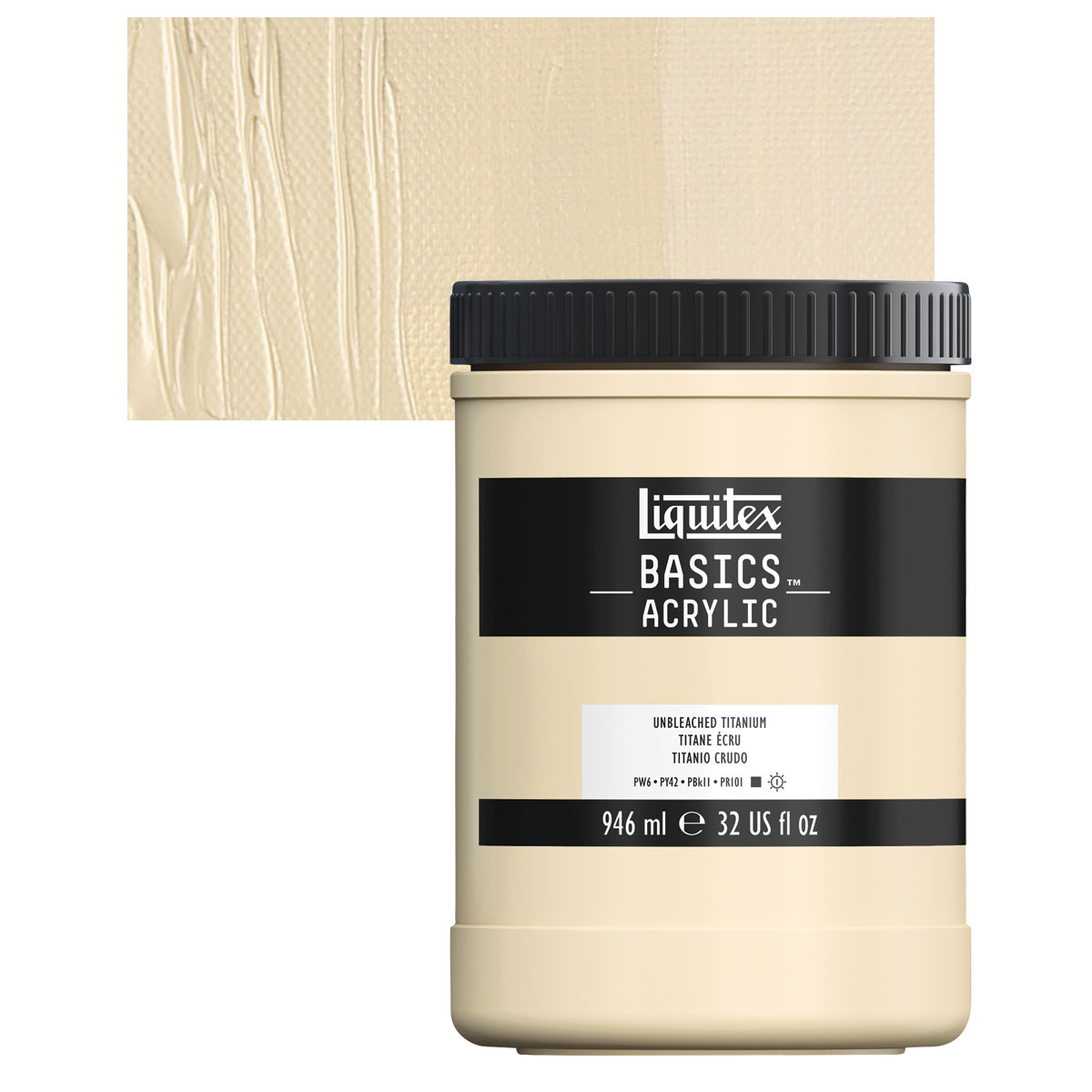 Liquitex Basics - Unbleached Titanium, 32 oz Jar | BLICK Art Materials