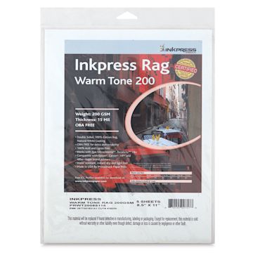 Inkpress Rag Digital Paper - Warm Tone, 200 gsm, 8-1/2" x 11", 25 ...