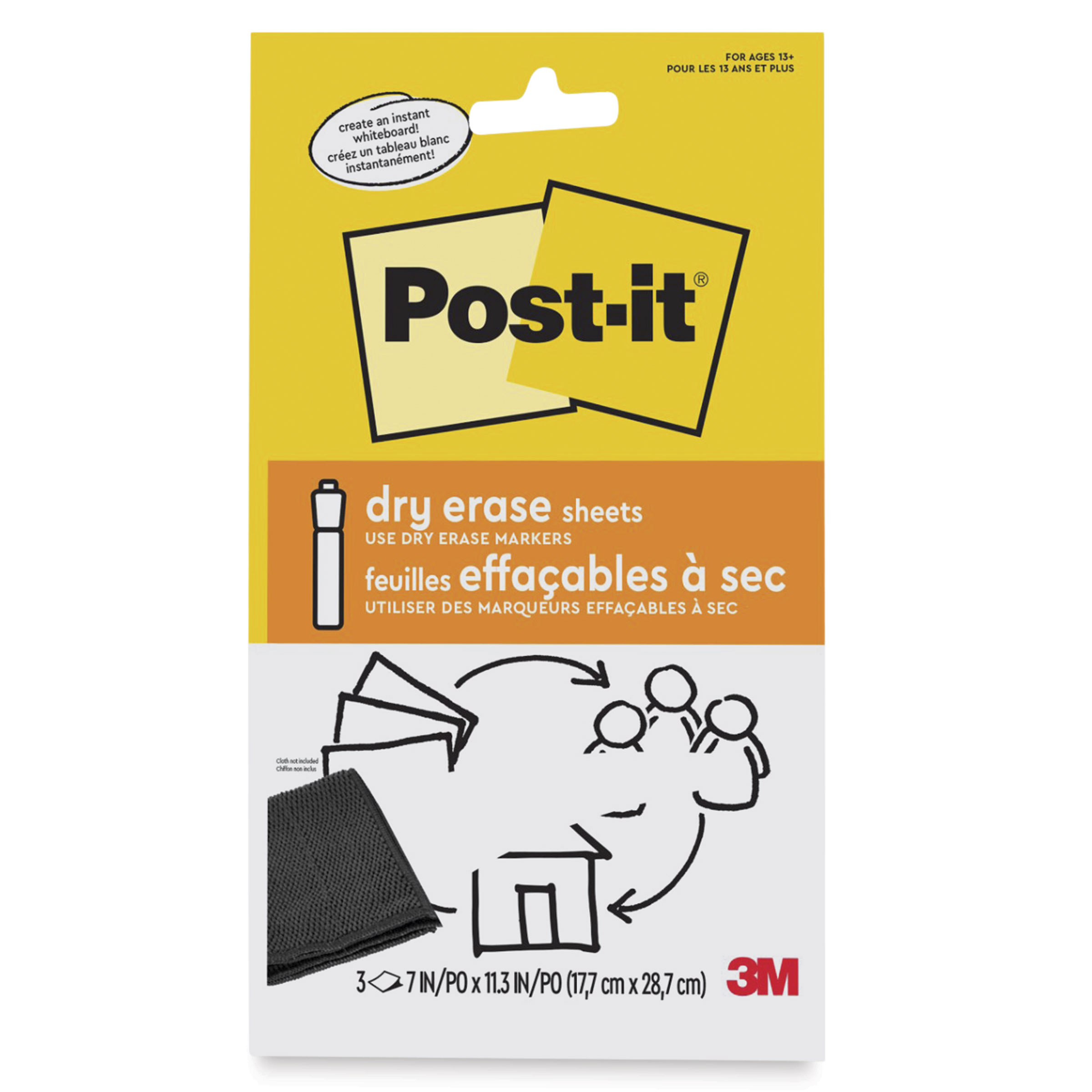 Post-it Dry Erase Sheets - Pkg of 3 | BLICK Art Materials