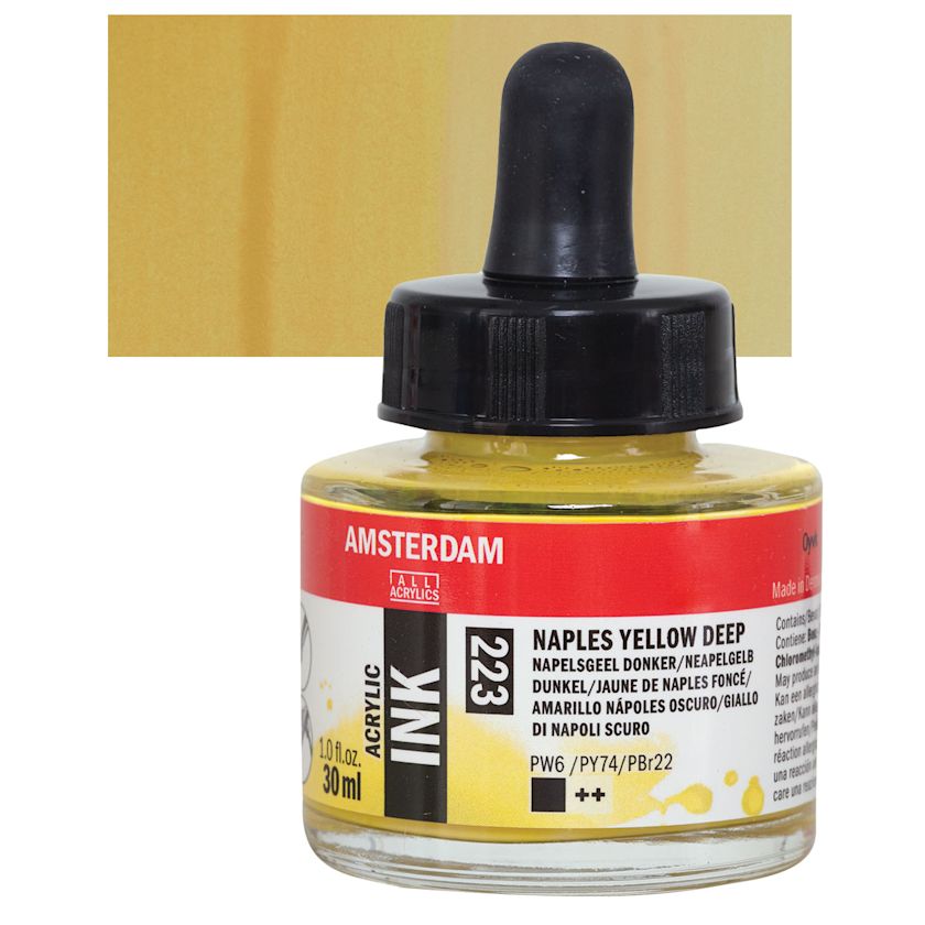 Amsterdam Acrylic Ink - Naples Yellow Deep, 30 ml | BLICK Art Materials