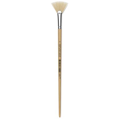 Utrecht Rhenish Pure Hog Bristle Brush - Fan, Size 8, Long Handle ...