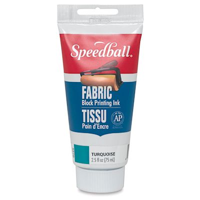Speedball Fabric and Paper Block Printing Ink -Turquoise, 2.5 oz ...