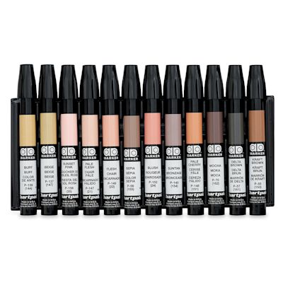 Chartpak Ad Markers - Portrait, Set of 12 | BLICK Art Materials