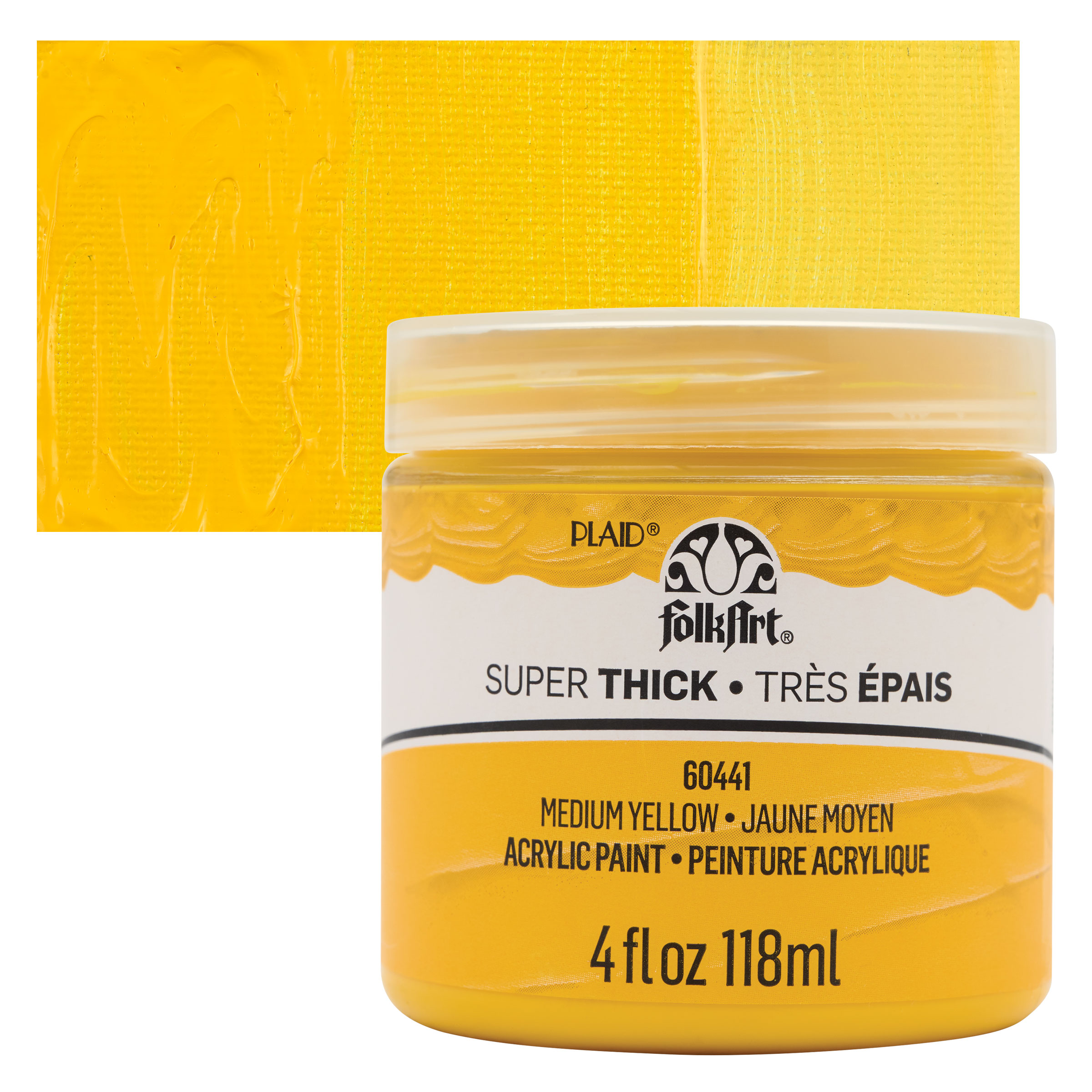 FolkArt Super Thick Acrylic Paint - Medium Yellow, 4 oz jar | BLICK Art ...