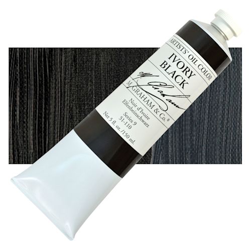 M. Graham Artists' Oil Color - Ivory Black, 5 oz tube | BLICK Art Materials