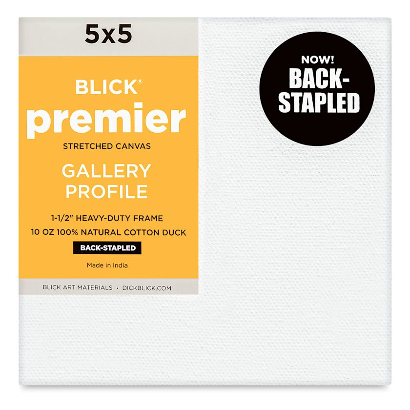 Blick Premier Stretched Cotton Canvas - Gallery Profile, Back-Stapled ...