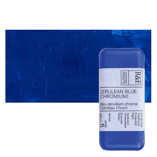 R&F Encaustic Paint Block - Cerulean Blue Chromium, 104 ml block ...