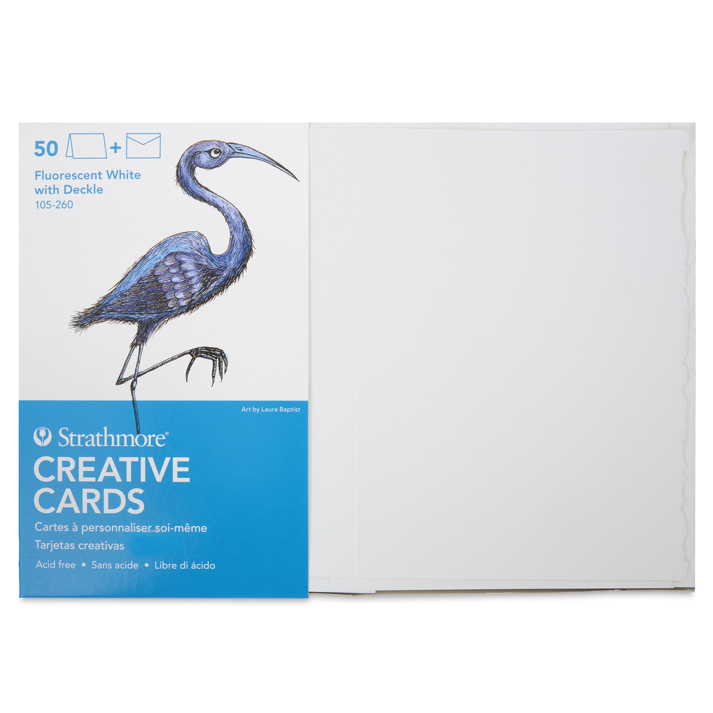 Strathmore Creative Cards and Envelopes - Full Size, Fluorescent White ...