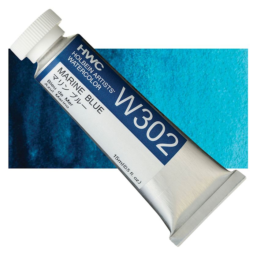 Holbein Artists' Watercolor - Marine Blue, 15 ml tube | BLICK Art Materials