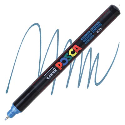 Uni Posca Paint Marker - Metallic Blue, X-Fine Tip, 0.7 mm | BLICK Art ...