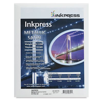 Inkpress Metallic Gloss - 8-1/2" x 11", Pkg of 20 | BLICK Art Materials