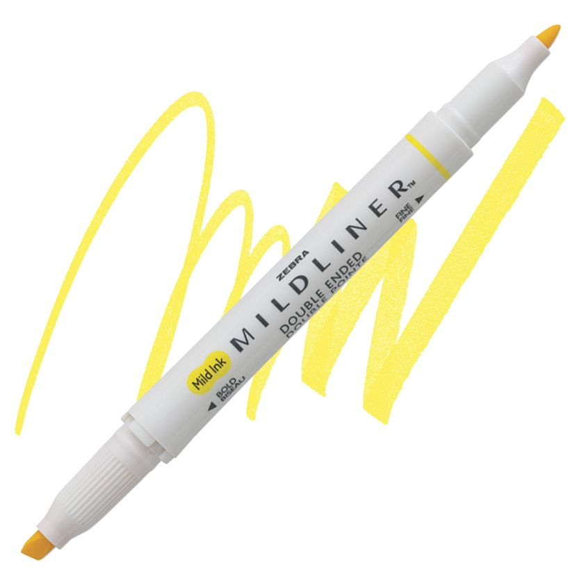 Zebra Mildliner Double Ended Creative Marker - Lemon Yellow | BLICK Art ...