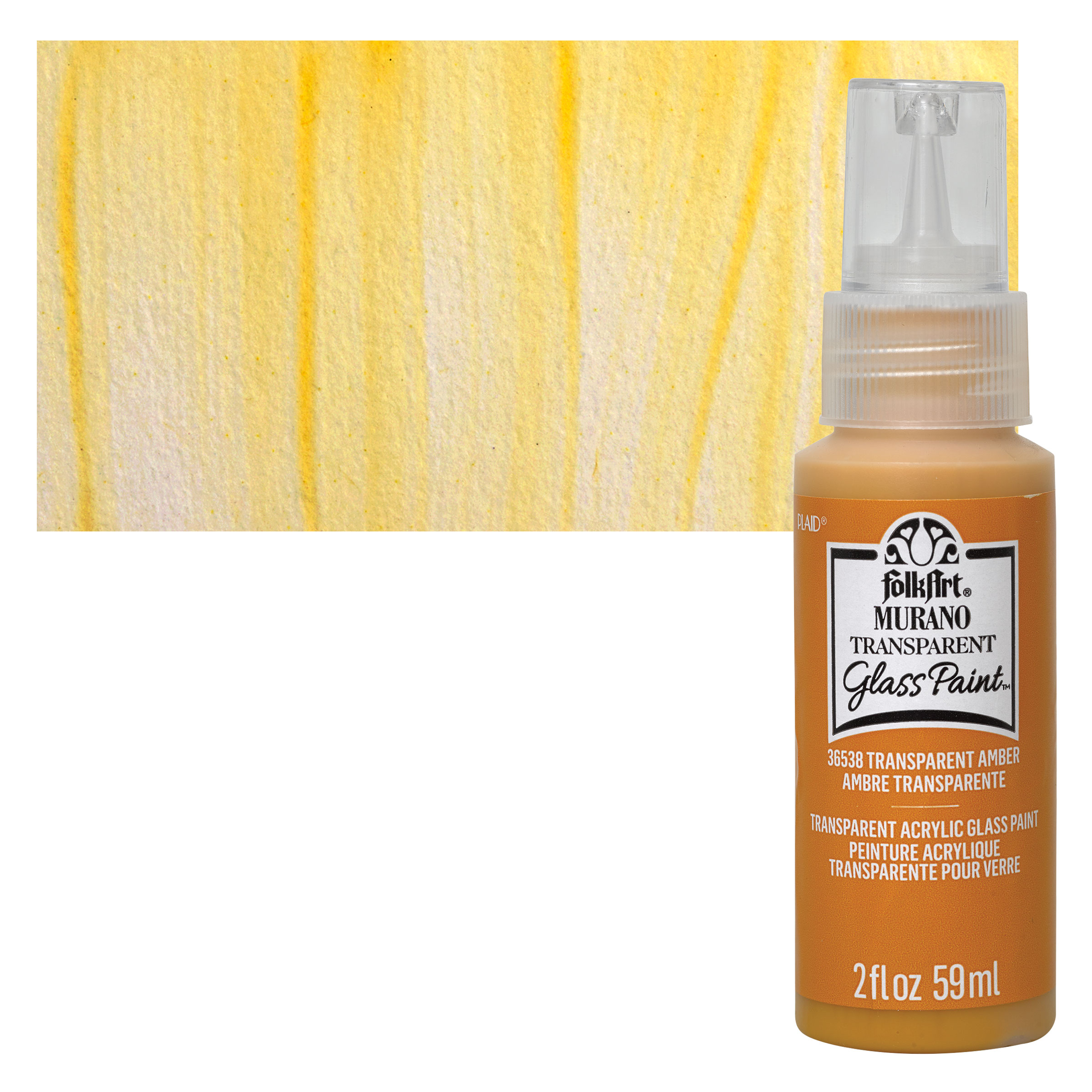 FolkArt Murano Glass Paint - Transparent Amber, 2 oz | BLICK Art Materials