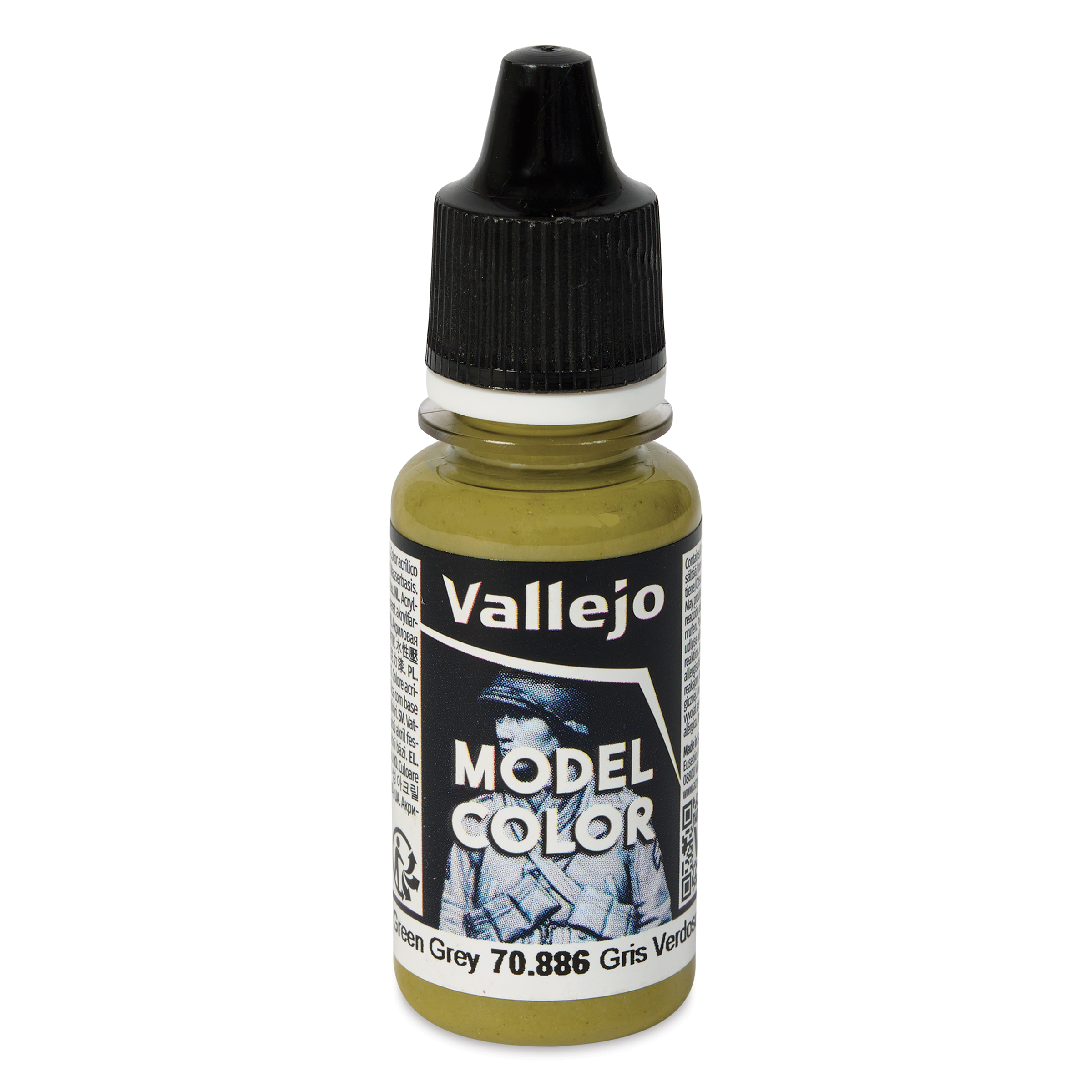 Vallejo Acrylic Model Color Paint - Grey Green, 18 ml | BLICK Art Materials