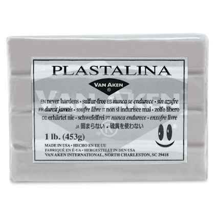 Van Aken Plastalina Modeling Clay - 1 lb, Silver Gray | BLICK Art Materials