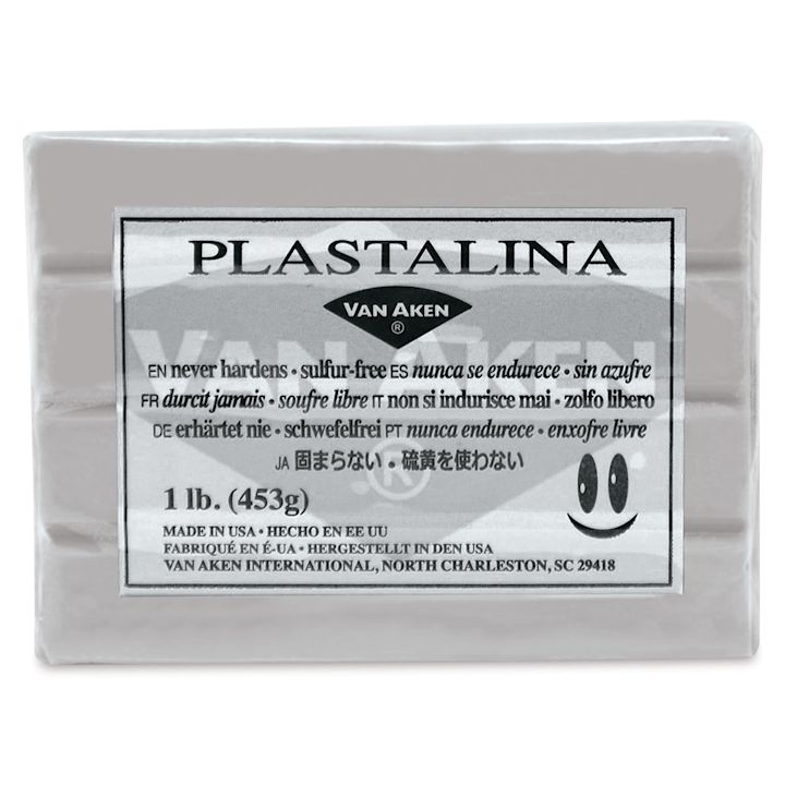 Van Aken Plastalina Modeling Clay - 1 lb, Silver Gray | BLICK Art Materials