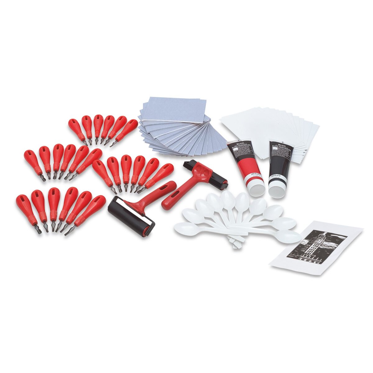 Blick Blue Easy-To-Cut Class Pack with Ink | BLICK Art Materials