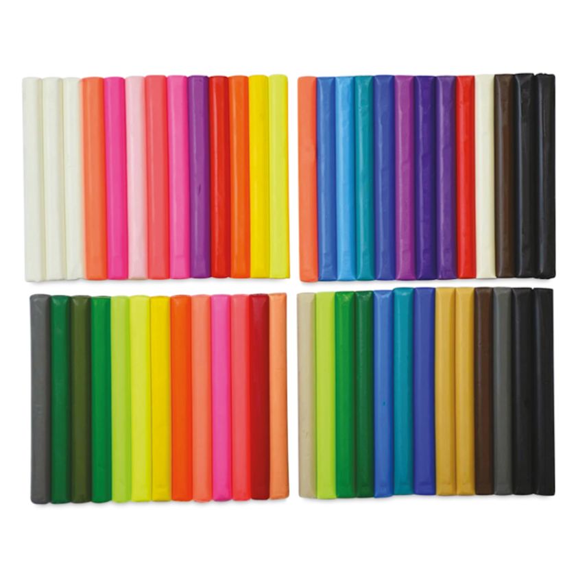 Sculpey Non-Dry Modeling Clay - Pkg of 52, 2.16 lb, Assorted Colors ...