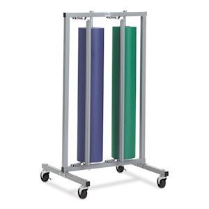 Paper Roll Rack - 36", Vertical With Casters, 2 Rolls | BLICK Art Materials