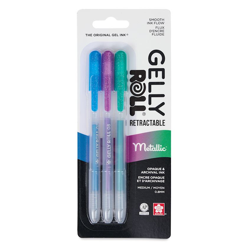 Sakura Gelly Roll Retractable Metallic Pens Set | BLICK Art Materials
