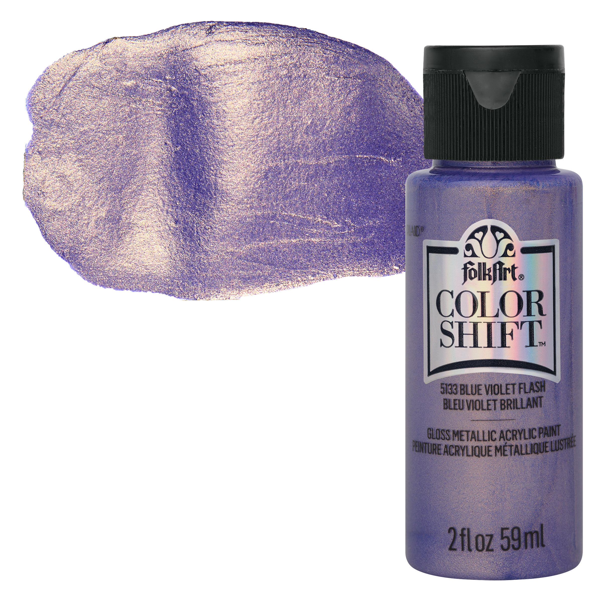 FolkArt Color Shift Paint - Blue Violet Flash, 2 oz | BLICK Art Materials