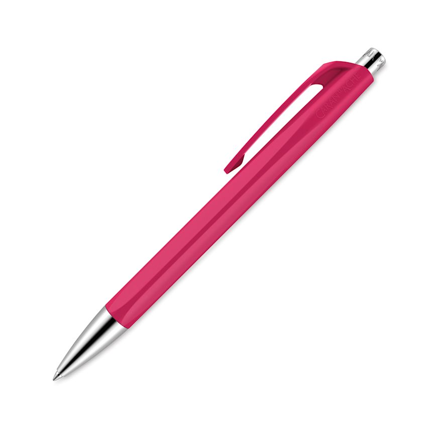 Caran d'Ache Infinite Ball Point Pen - Ruby Pink, Blue Ink | BLICK Art ...
