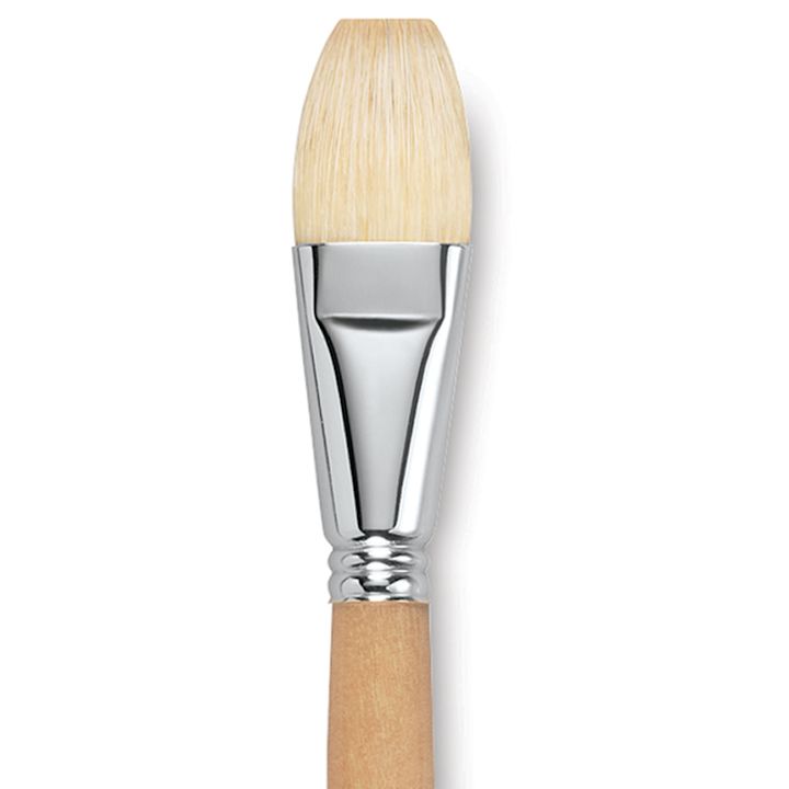 Escoda Clasico Chungking White Bristle Brush - Bright, Long Handle, Size 26 | BLICK Art Materials