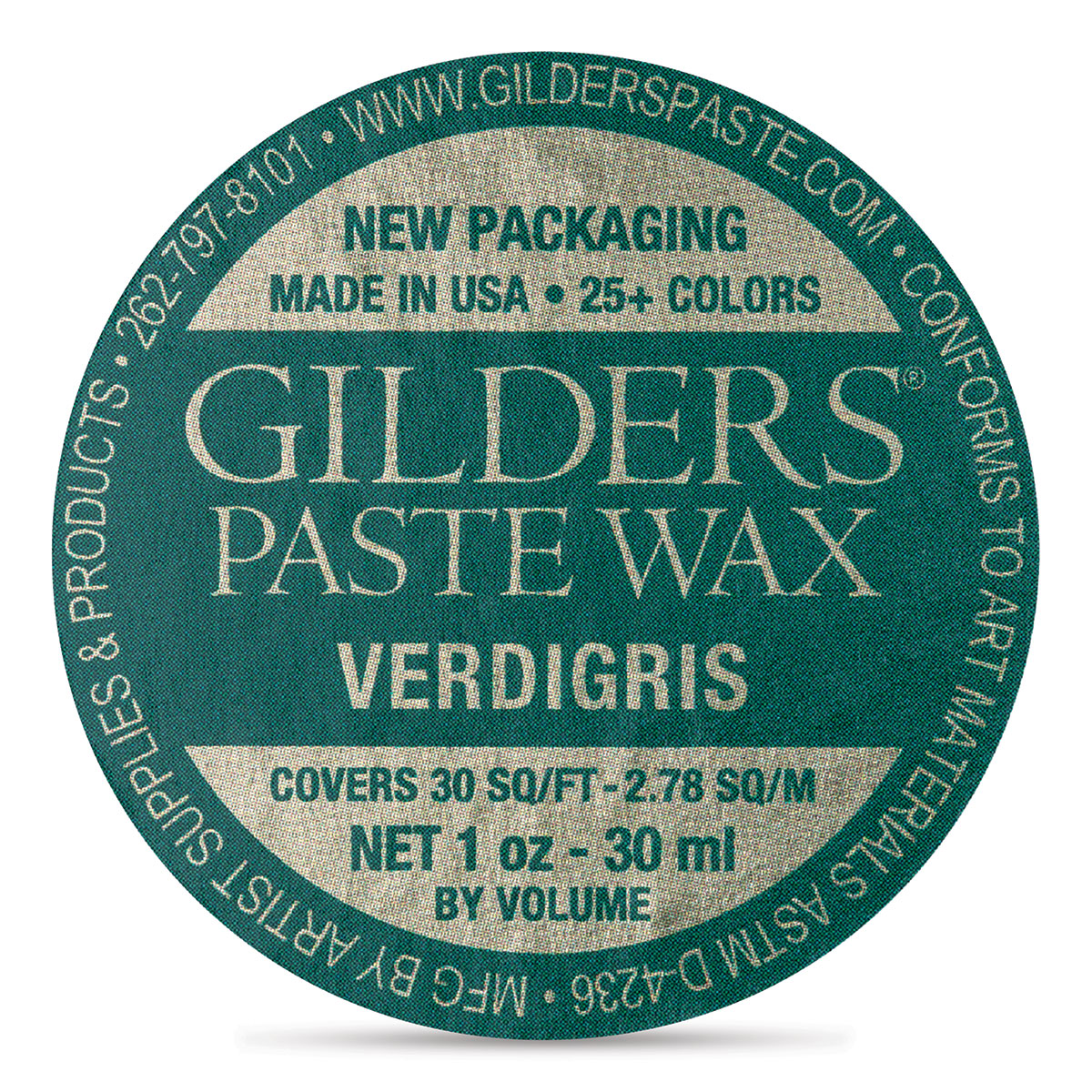 Gilders Paste Wax - 30 ml, Verdigris | BLICK Art Materials