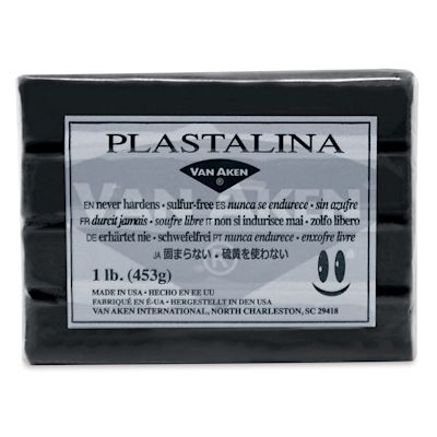 Van Aken Plastalina Modeling Clay - 1 lb, Black | BLICK Art Materials