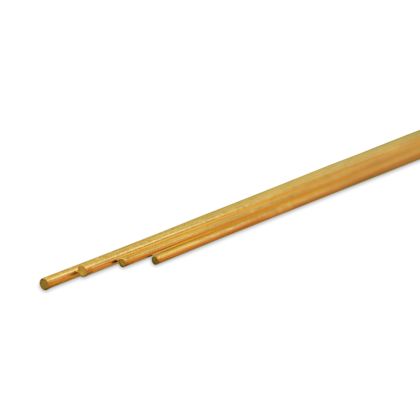 K&S Bendable Metal Shape - Brass, Round Rod, 1/16" & 3/64", Pkg of 4 ...