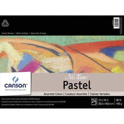 Canson Mi Teintes Drawing Papers - 12" x 16", Assorted, Pad, 24 Sheets ...