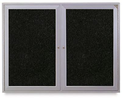 Ghent Enclosed Recycled Rubber Tackboards - 48" x 36" x 2 1/4", Satin ...