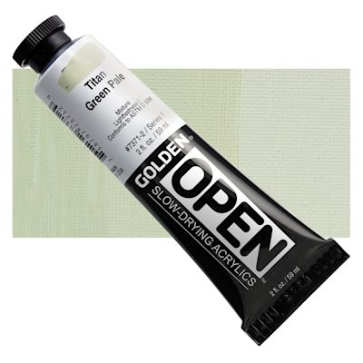 Golden Open Acrylics - Titan Green Pale, 2 oz tube | BLICK Art Materials