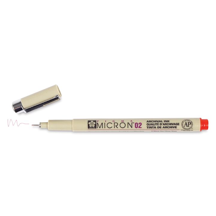 Sakura Pigma Micron Pen - Red, 02 | BLICK Art Materials