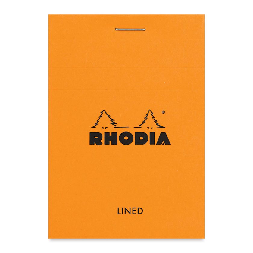Rhodia Top-Stapled Notepad - Orange, Ruled, 3" x 4" | BLICK Art Materials