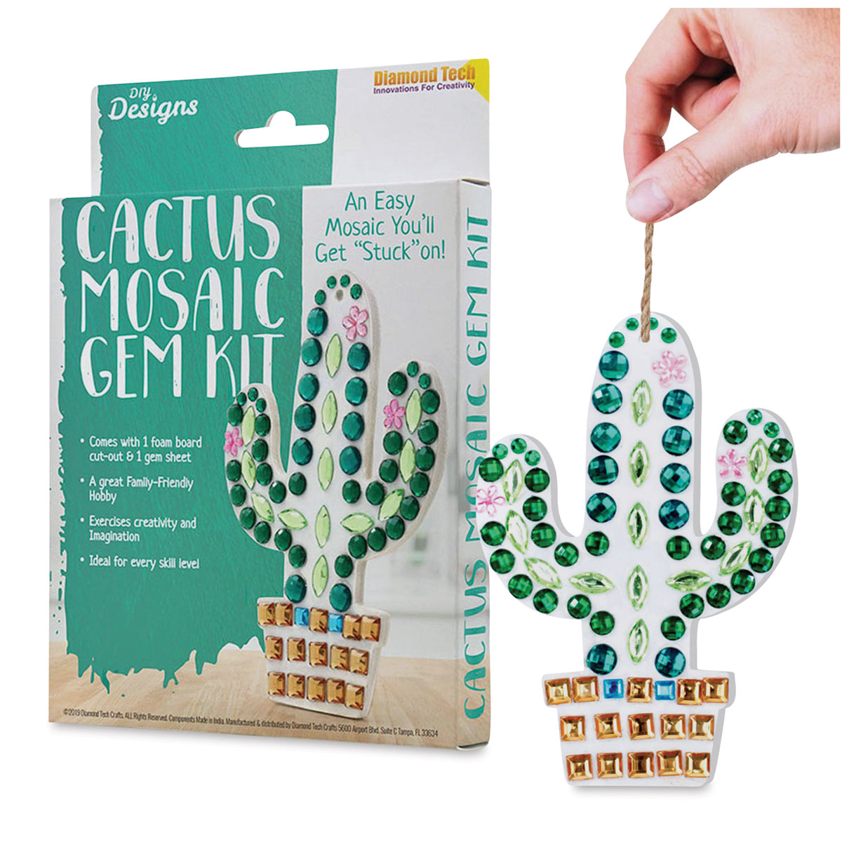 DIY Designs Mosaic Gem Kit - Cactus | BLICK Art Materials