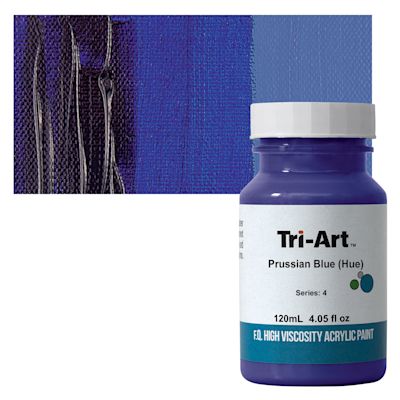 Tri-Art High Viscosity Artist Acrylic - Prussian Blue Hue, 120 ml jar ...
