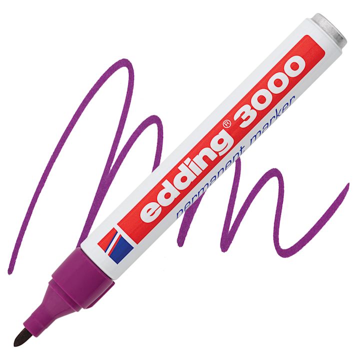 Edding Permanent Marker - Magenta, 3000, Bullet Nib | BLICK Art Materials