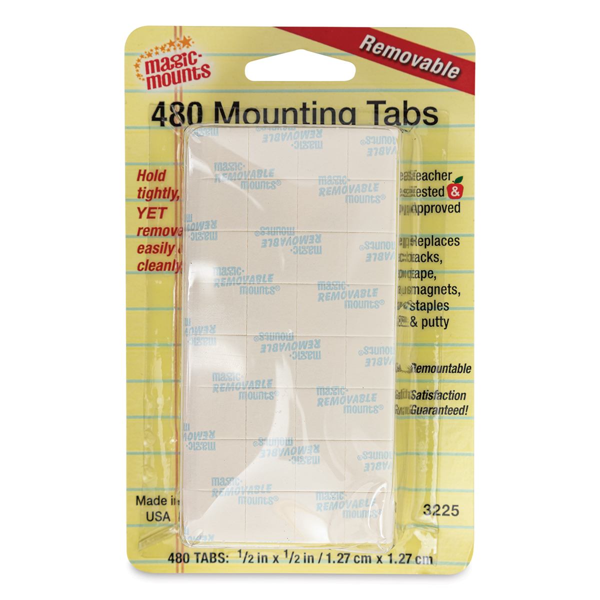 Removable Mounting Tabs - 1/2" x 1/2", Pkg of 480 | BLICK Art Materials