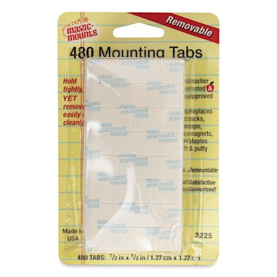 Removable Mounting Tabs - 1/2" x 1/2", Pkg of 480 | BLICK Art Materials