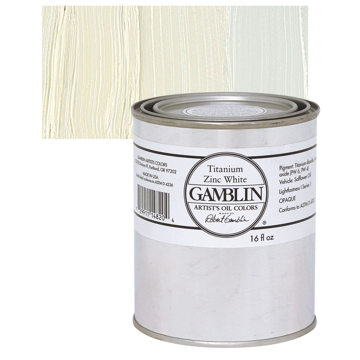 Gamblin Artist's Oil Color - Titanium-Zinc White, 16 oz Can | BLICK Art ...