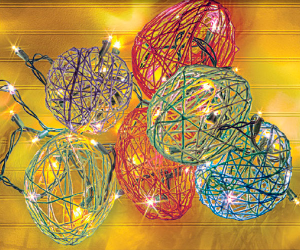 Yarn Egg Lights - Project Idea | BLICK Art Materials