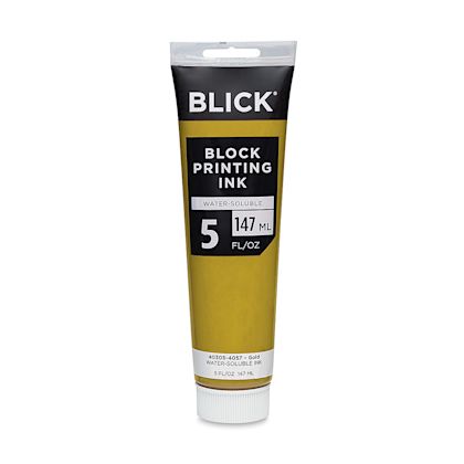 Blick Water-Soluble Block Printing Ink - Gold, 5 oz Tube | BLICK Art ...