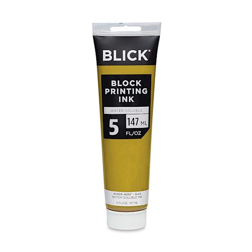 Blick Water-Soluble Block Printing Ink - Gold, 5 oz Tube | BLICK Art ...