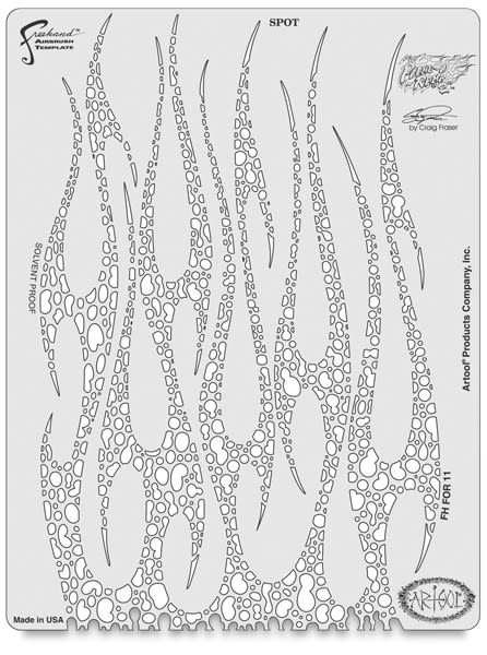 Iwata Artool Freehand Template - Flame-O-Rama 2 Spots | BLICK Art Materials