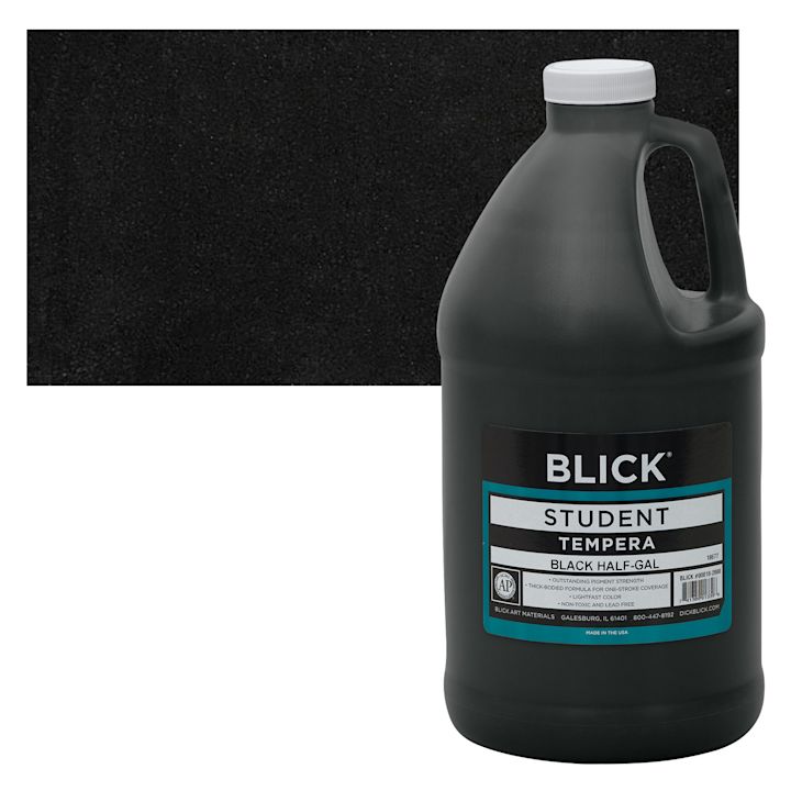 Blick Student Grade Tempera - Black, Half Gallon | BLICK Art Materials