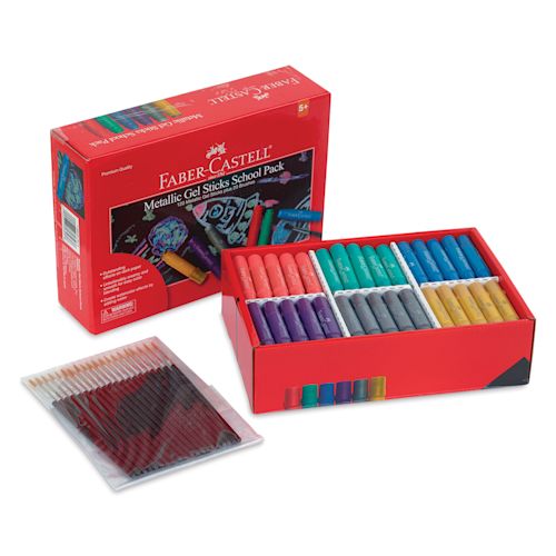 Faber-Castell Gel Sticks - Set of 140, School Pack, Metallic Colors ...
